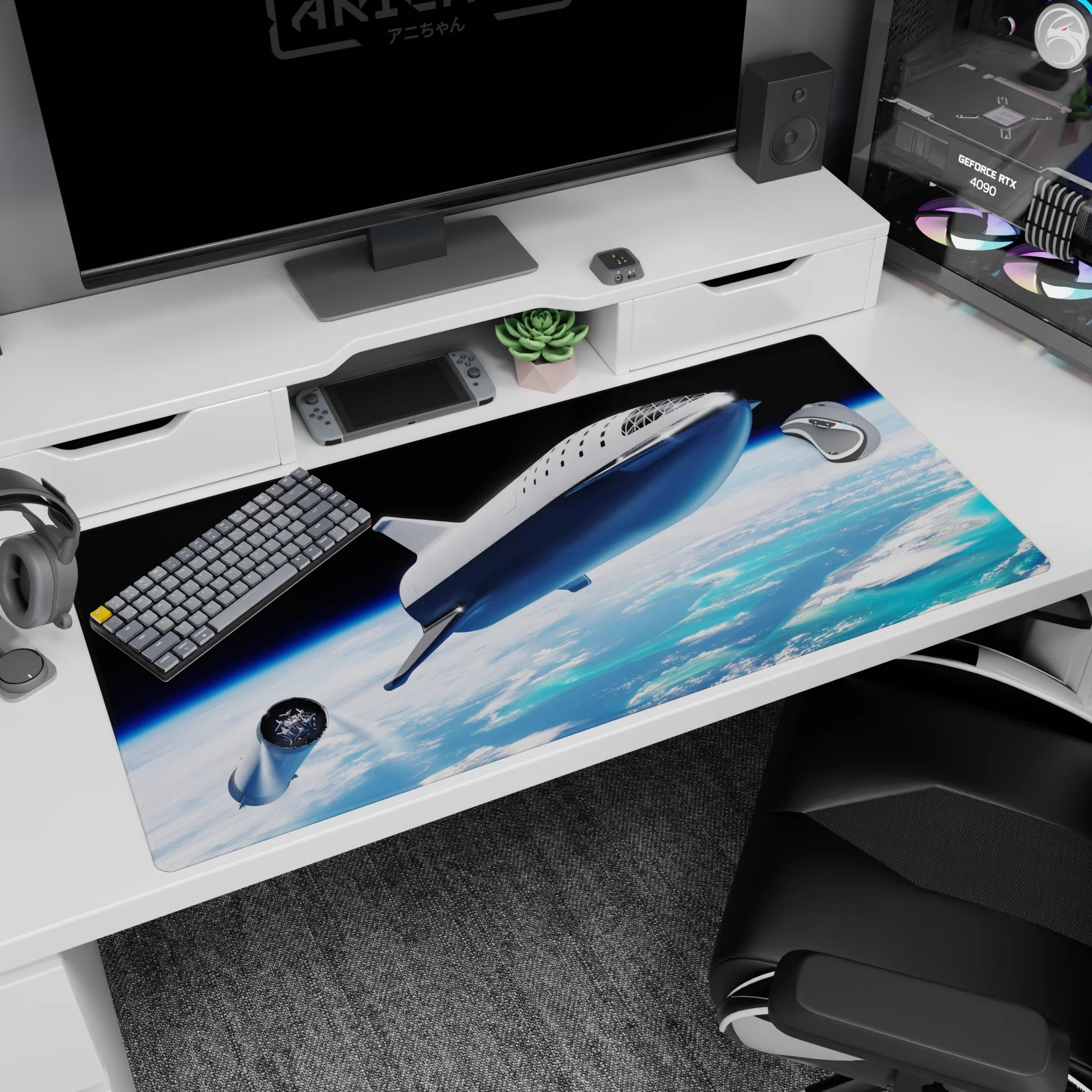Celestial Horizon Cruiser - Space Mouse Pad and Desk Pad – AniChan