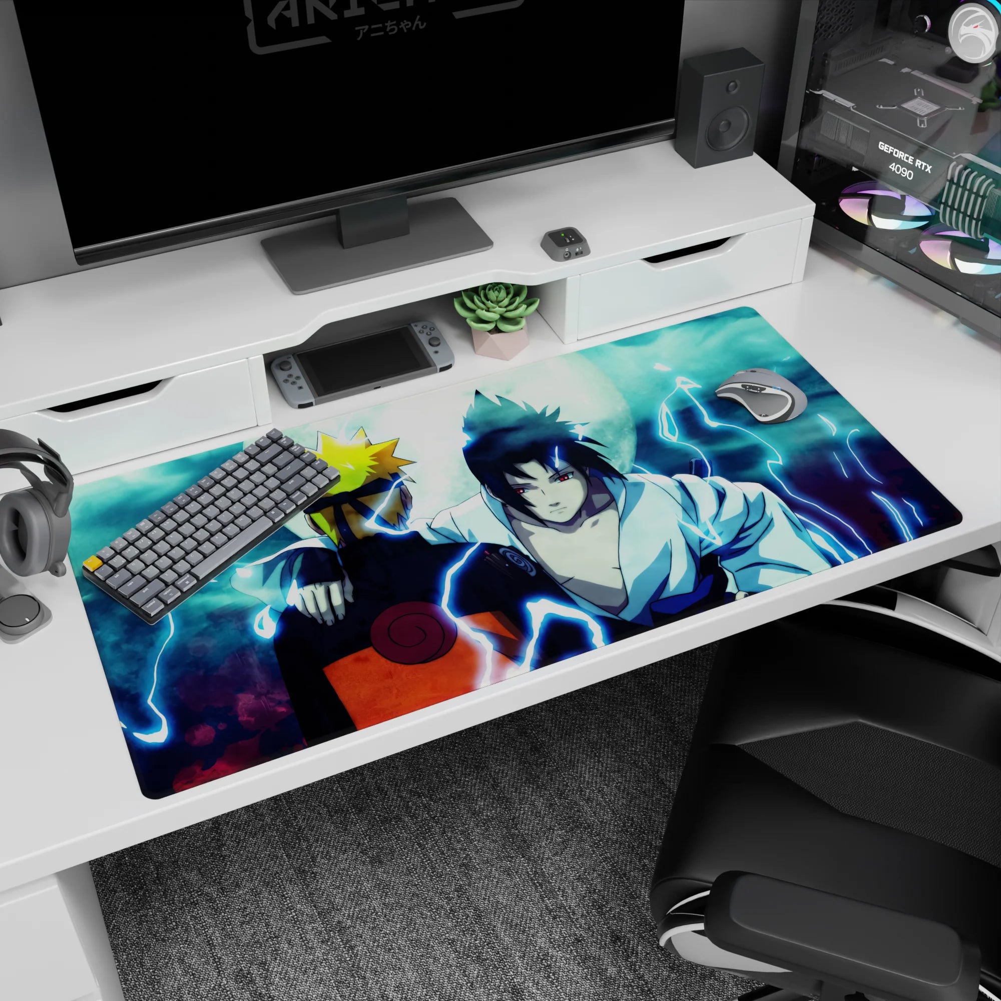 Naruto - Anime Mouse Pad and Desk Pad - Moonlit Rivalry – AniChan